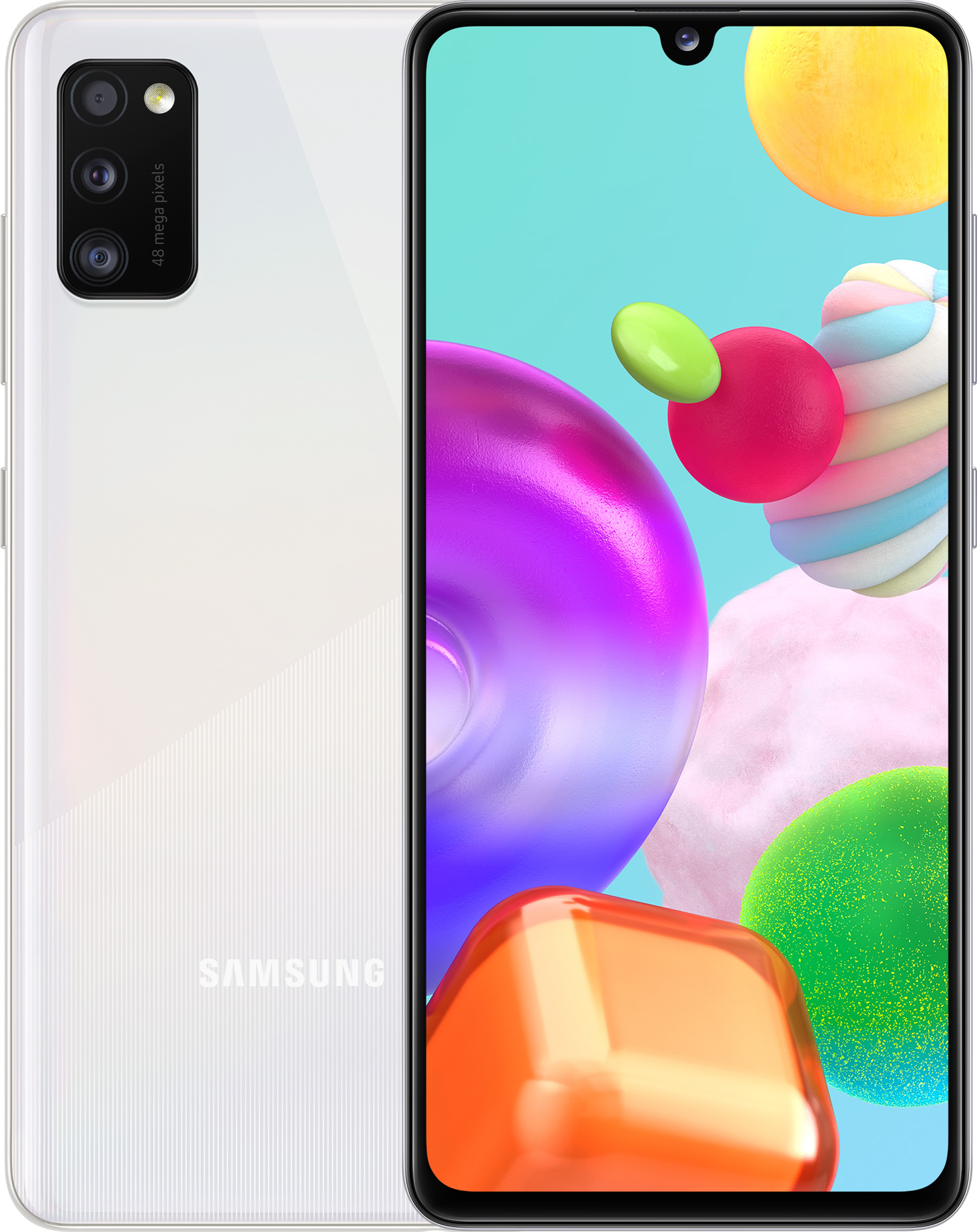 Смартфон Samsung Galaxy A41 64 Гб белый — купить по цене 14990 с ...