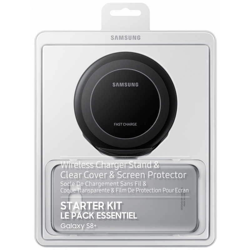 Комплект аксессуаров Samsung Starter Kit S8+ (с беспроводным ЗУ) черный ...