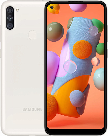 Смартфон Samsung Galaxy A11 32 ГБ белый — купить по цене 9990 с ...