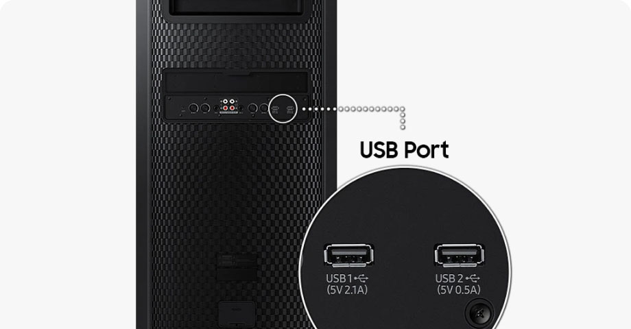 Акустическая система Samsung Sound Tower MX-ST90B черный — купить по ...